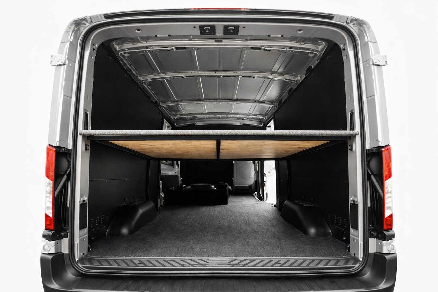 Ford Transit Bed System | No-Drill Platform (2015–Present) – Sawtooth Vans